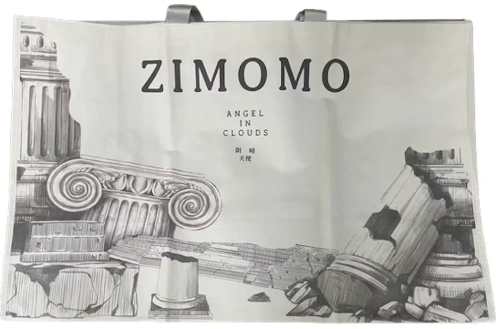 Pop Mart The Monsters Labubu Zimomo Angel in Clouds Figure + Tote Bag